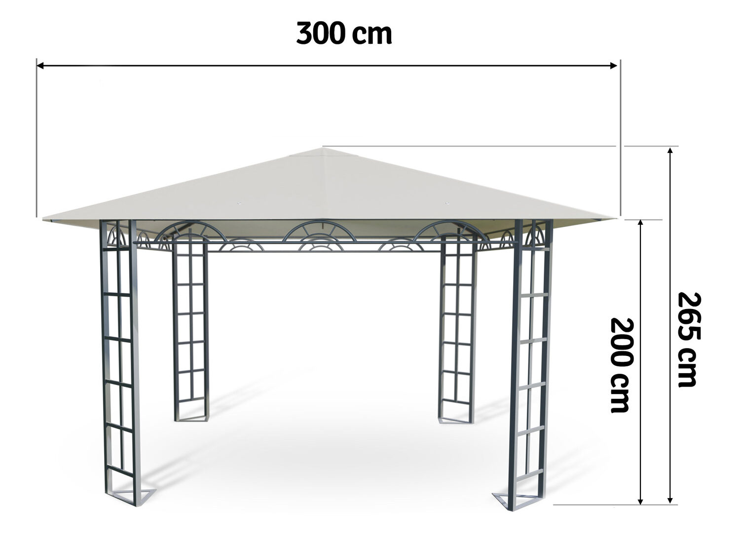 Hage paviljong 3x3m partytelt Plonos - Kampsport nettbutikk